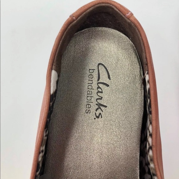 Clarks | Shoes | Clarks Leather Bow Ballet Flat Salmon Pink Women ...